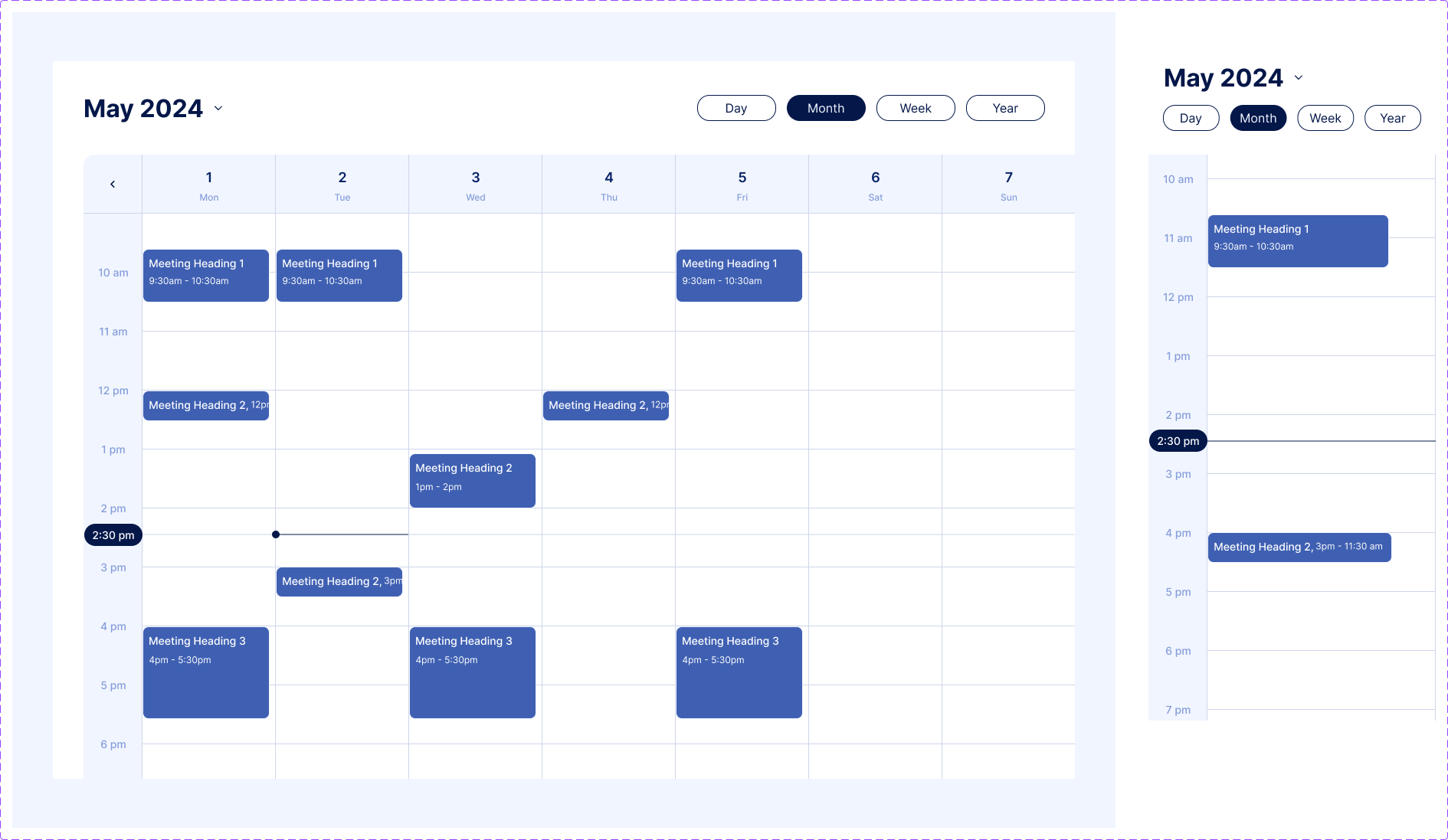 Calendar | Figma Component Library