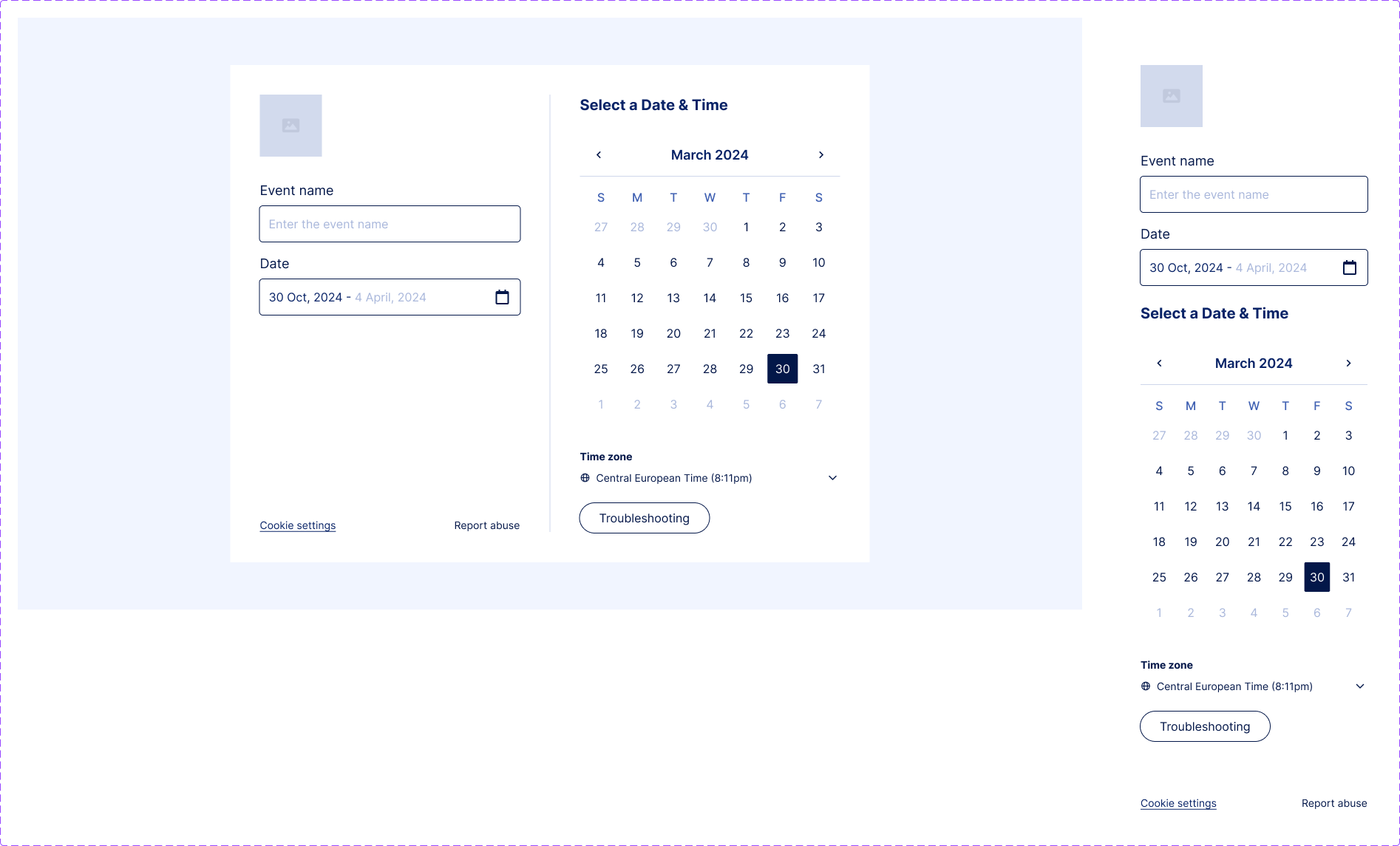 Calendar | Figma Component Library