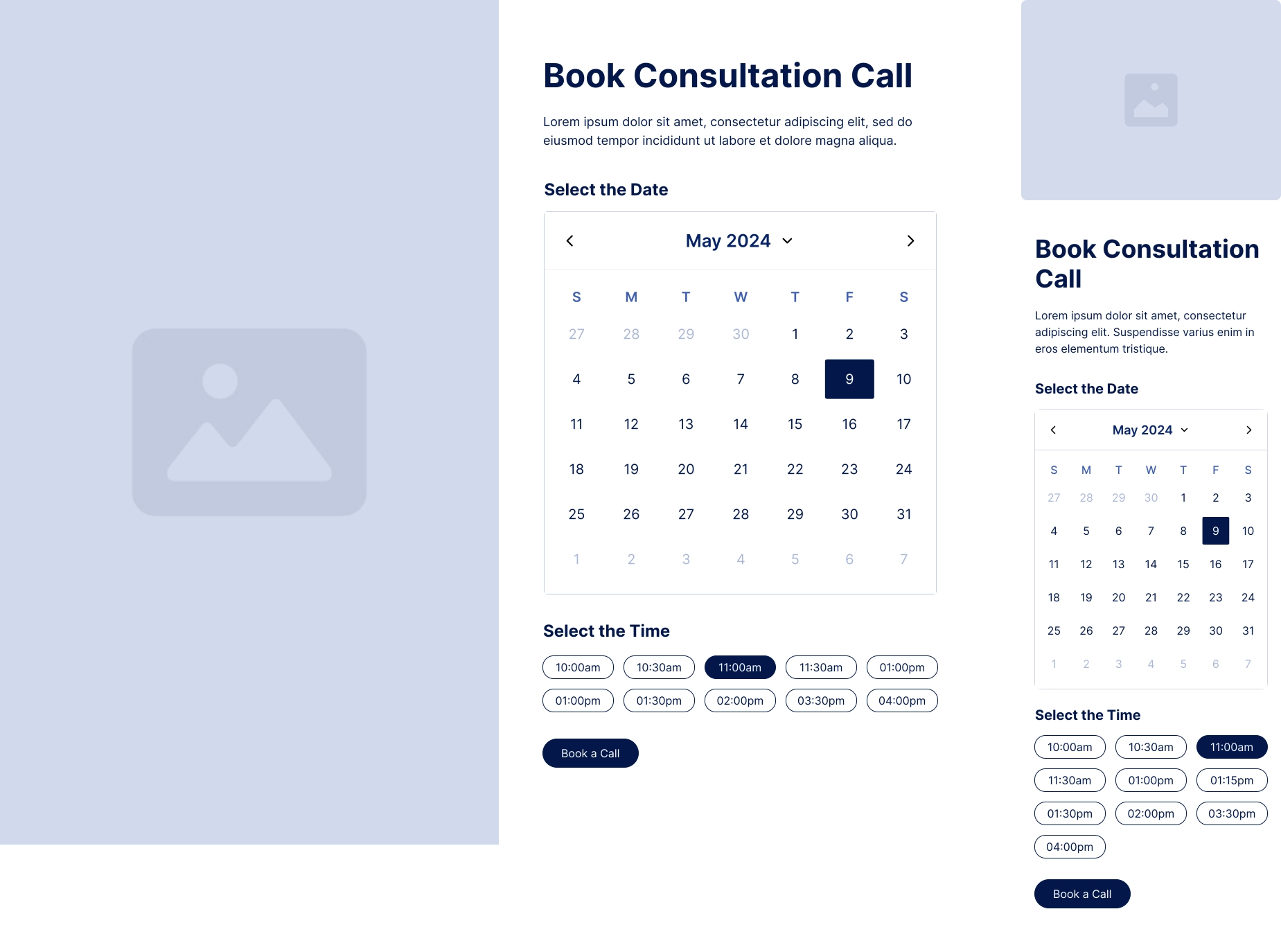 Calendar Figma Component Library