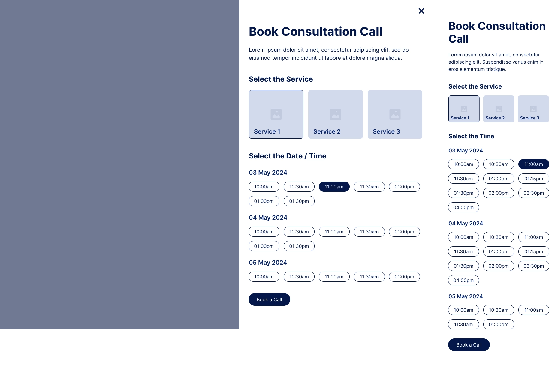Calendar Figma Component Library